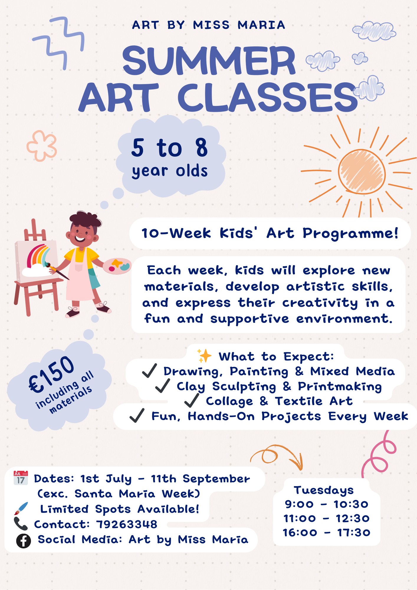 Summer Art Classes - Malta Baby & Kids